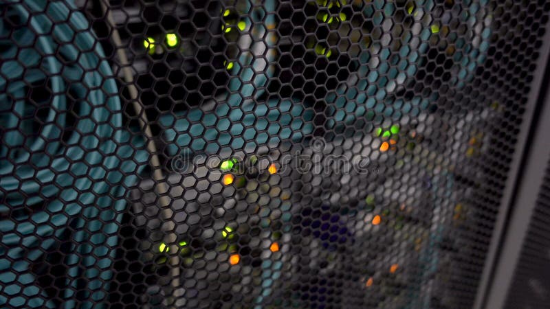 Servers Racks Walkthrough in Modern Data Center Stock Footage - Video ...