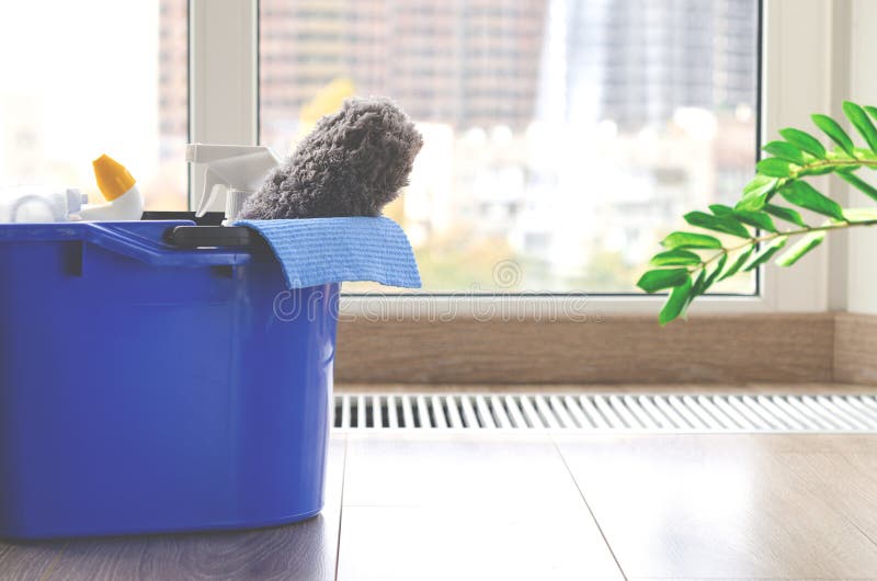 Working Set of a Cleaning Company. Cleaning Tools and Tools Stock Image ...