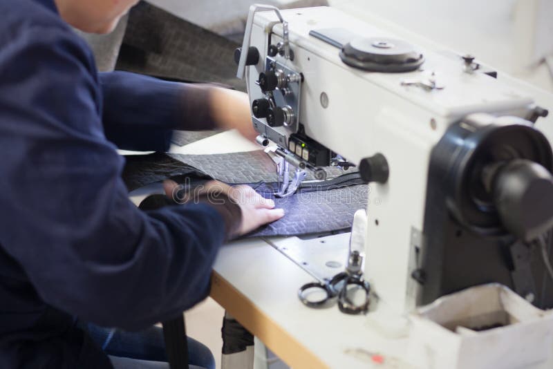 Working at sewing machine stock photo. Image of design - 60392436