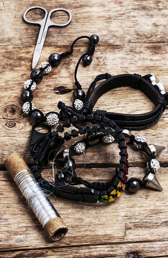 Working Sewing Tools Seamstress Stock Image - Image of scissors, cord ...