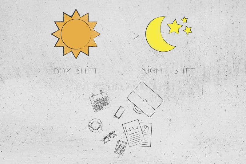 Night Shift Day Stock Illustrations – 111 Night Shift Day Stock ...