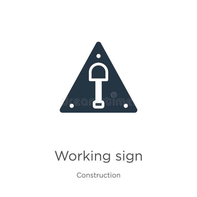 Working Sign Icon Vector. Trendy Flat Working Sign Icon from ...