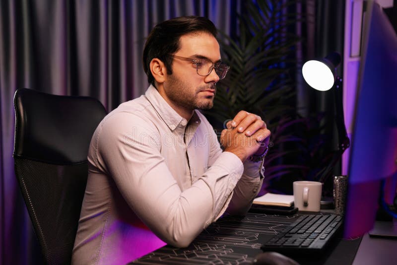 Working Smart It Developer Analyzing Data Software Development On Pc