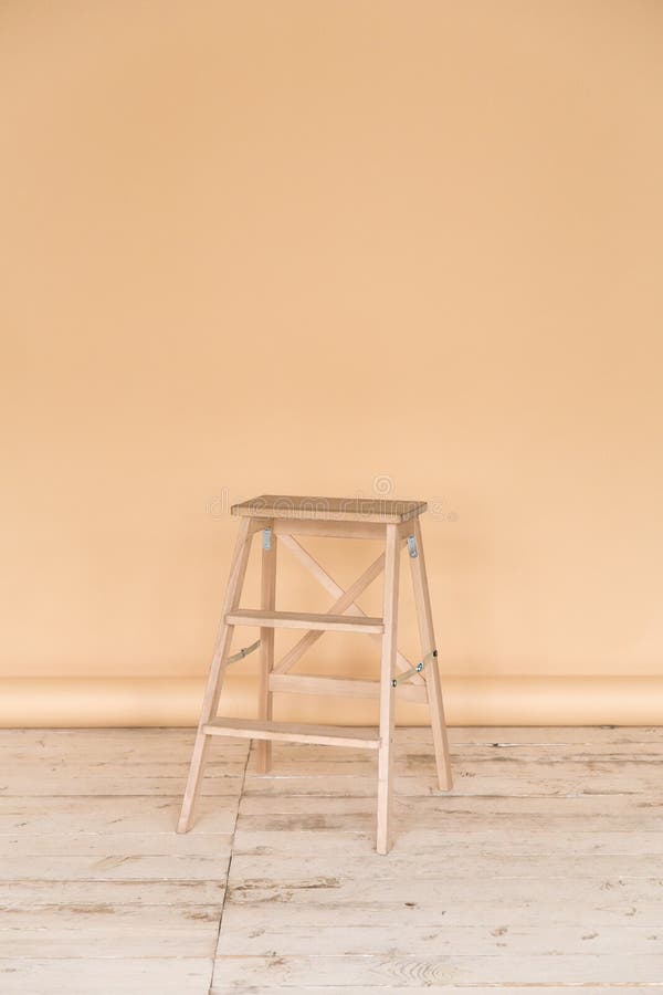 The Working Space of the Photo Studio with a Beige Paper Background and ...