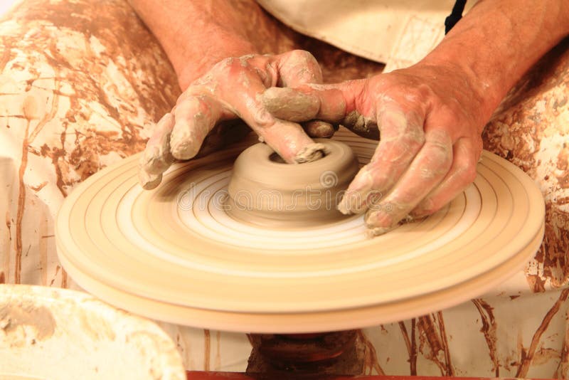 Working on spinning wheel stock photo. Image of loam - 78281034