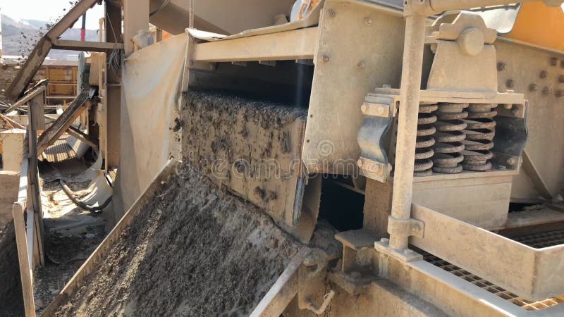 Stone Crushing Plant Aerial View Stock Video - Video of sandpit, loader ...