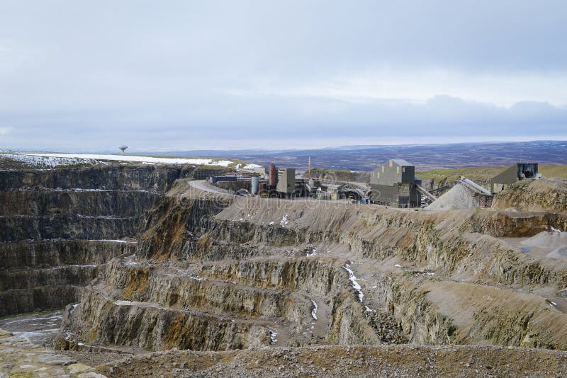 Working Stone Quarry stock photo. Image of excavator - 32461896