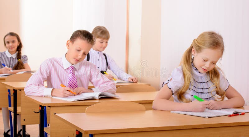 Working students stock photo. Image of indoors, education - 37822748