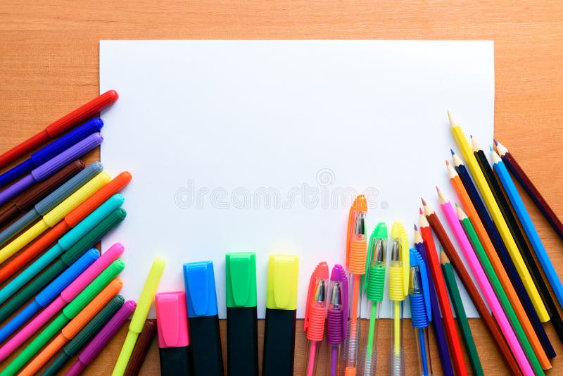 The Working Surface of the Artist. Stock Photo - Image of imagination ...