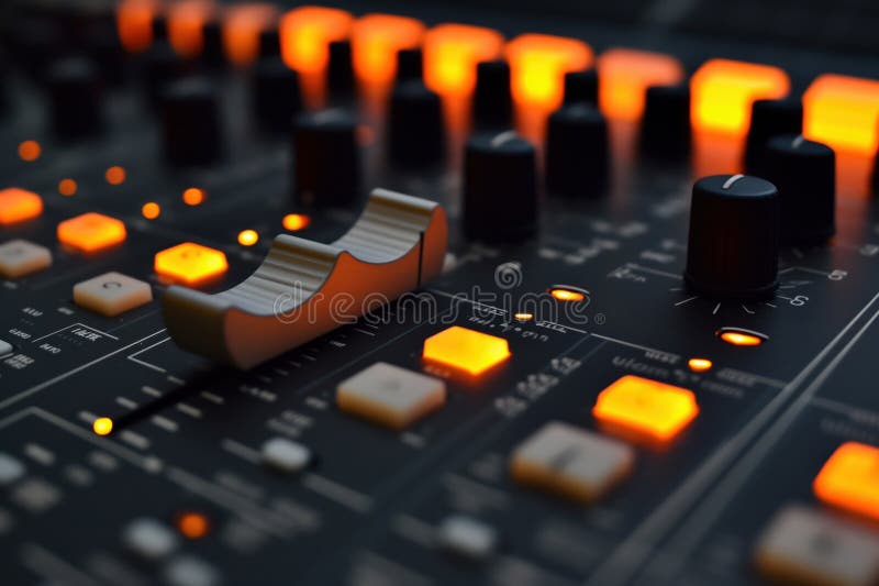 Working of Switch Controller a Mixer Audio Mixing Console Control Stock ...