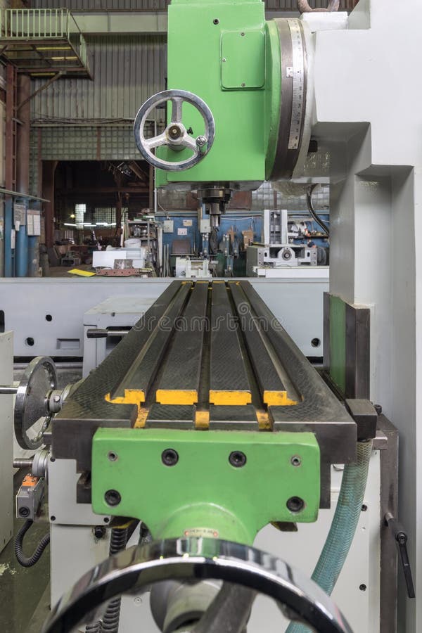 Working Table of a New Vertical Milling Machine. Stock Image - Image of ...