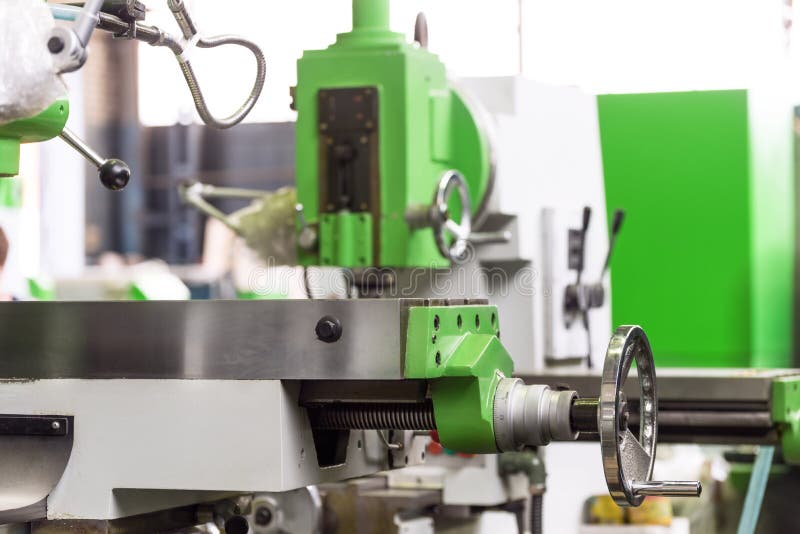Working Table of a New Vertical Milling Machine. Stock Image - Image of ...