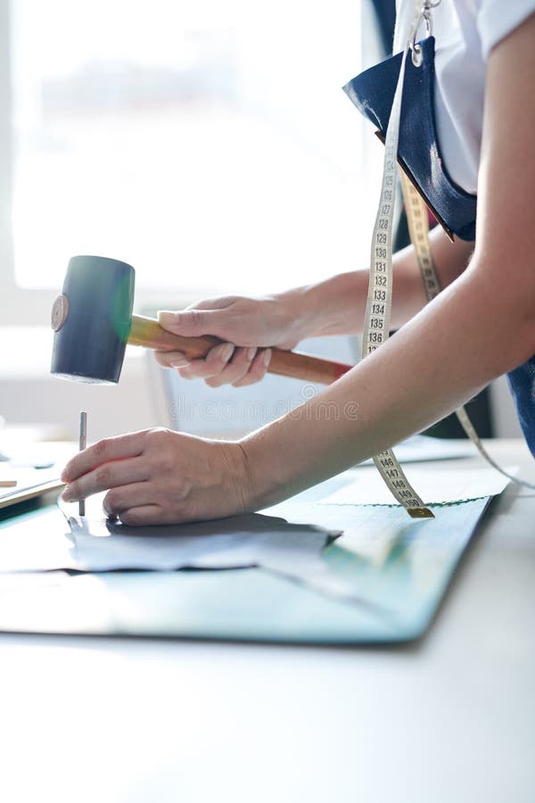 Working in the Tanning Studio Stock Image - Image of atelier, craft ...