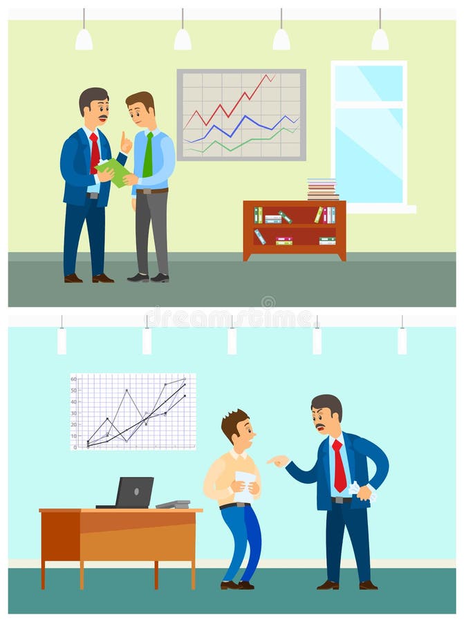 Boss Vs Employee. Illustration for Boss and Employee S Conflict ...