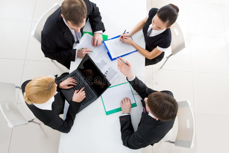 Working team stock image. Image of discussing, meeting - 13240219