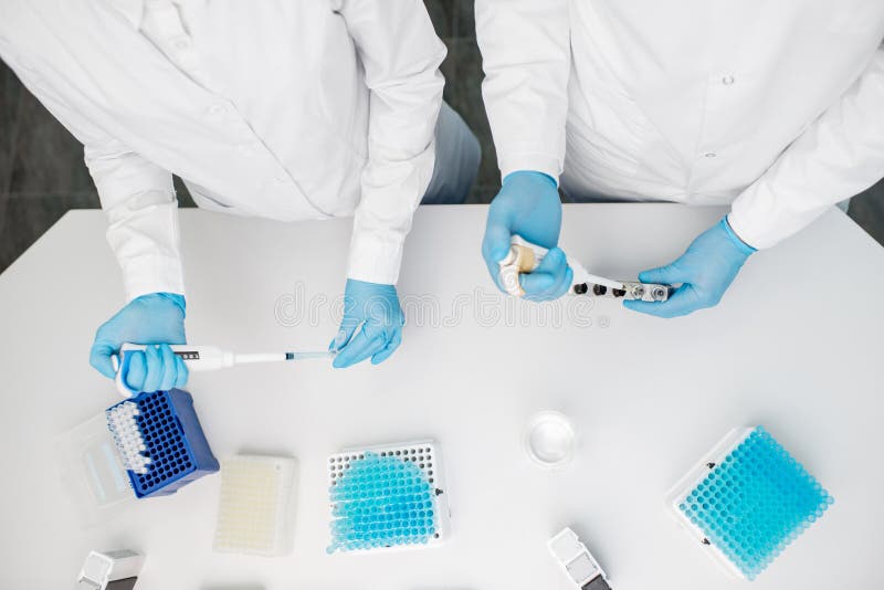 Working with Test Tubes at the Laboratory Stock Image - Image of person ...