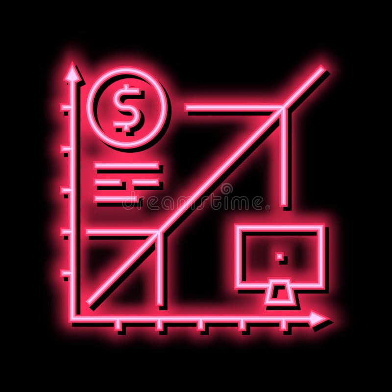 Working Time with Computer Color Icon Vector Illustration Stock Vector ...