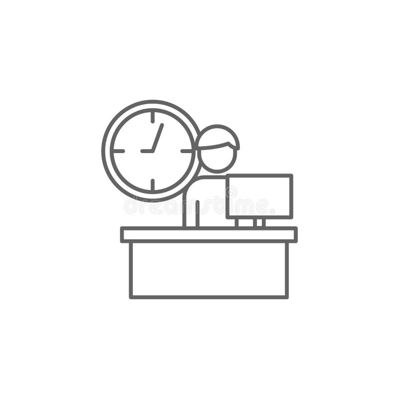 Working, Time Management Icon. Element of Time Management Icon Stock ...
