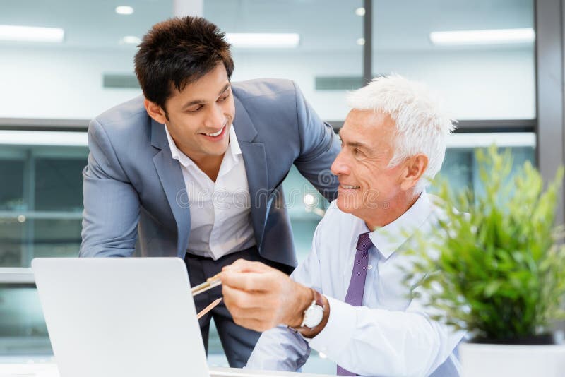 Working Together Effectively Stock Image - Image of computer, male ...