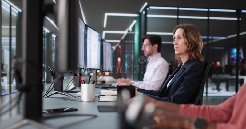 Working Together on Electronic Invoices Stock Photo - Image of business ...