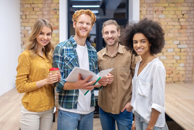 Group of Young Professionals Working on the Project Together Stock ...