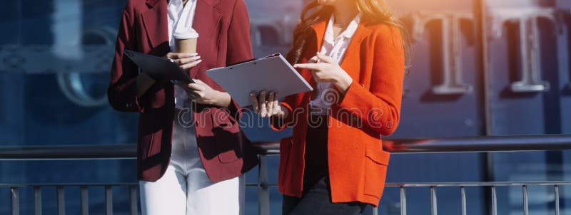 Working Together on Project. Two Young Business Colleagues Working on ...