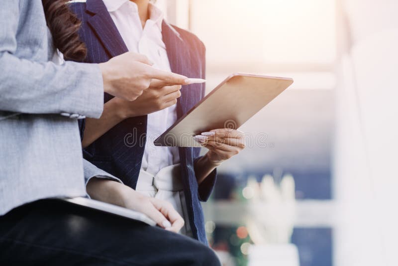 Working Together on Project. Two Young Business Colleagues Working on ...