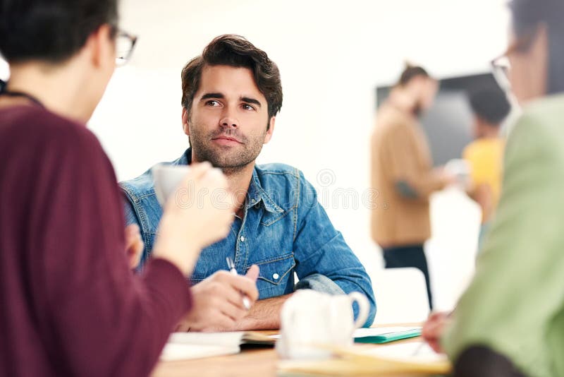 Working Together with Purpose and Direction. a Group of Young Creatives ...