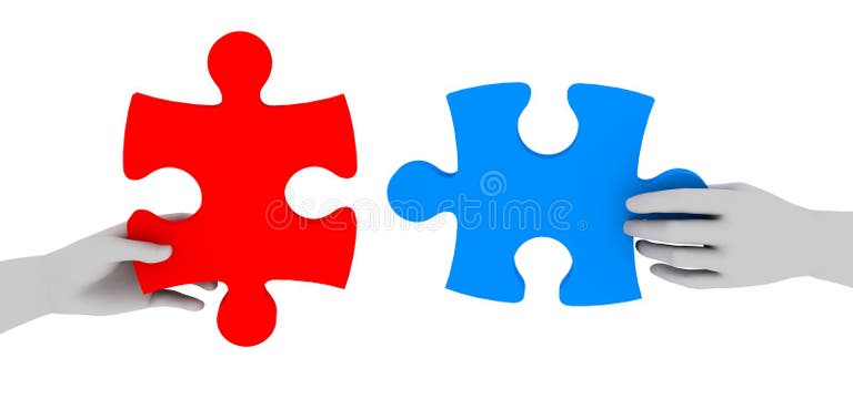 Working Together on Solution Stock Illustration - Illustration of ...