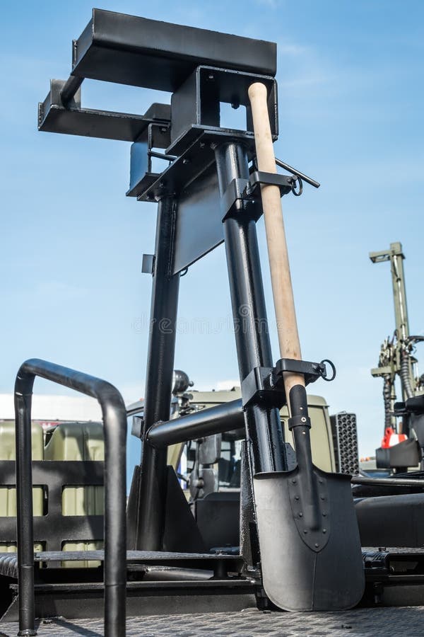 Working Tool is Fixed on the Truck for Construction Work Stock Image ...