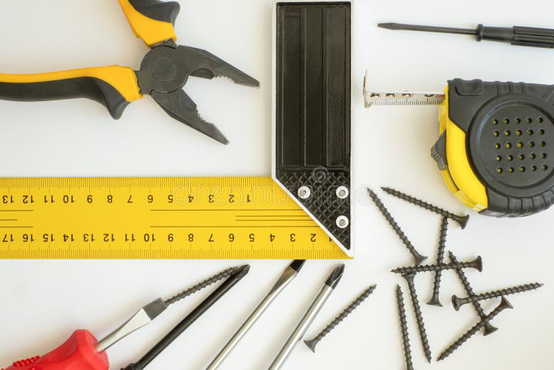 Working Tool on a White Background. Hardware Store. Repair and ...