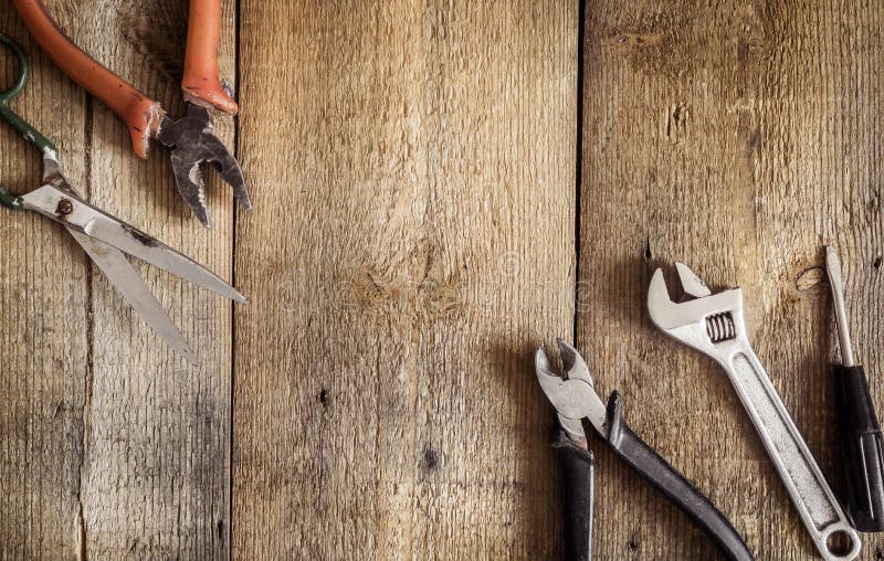 Working Tools Background with Copy Space Stock Photo - Image of ...