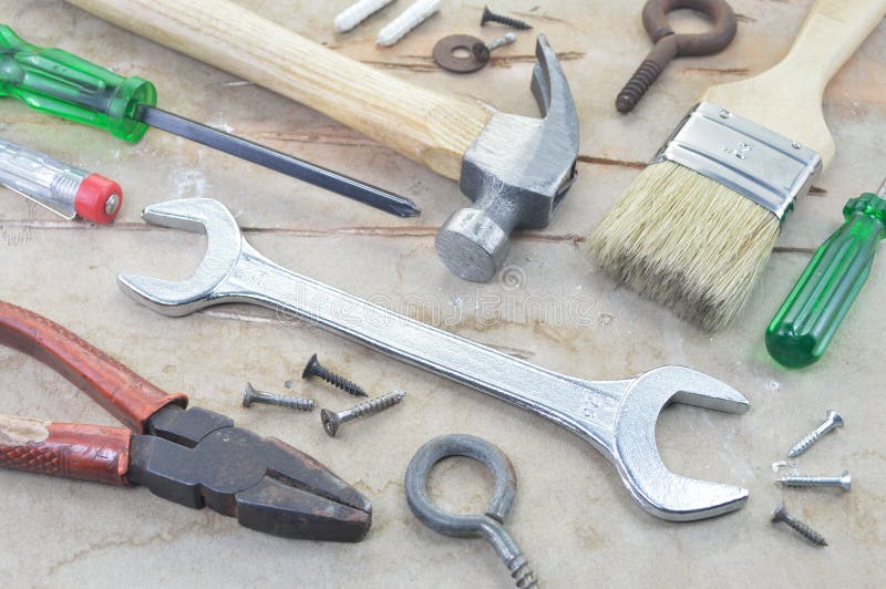 Working tools stock image. Image of carpentry, improvement - 43858115