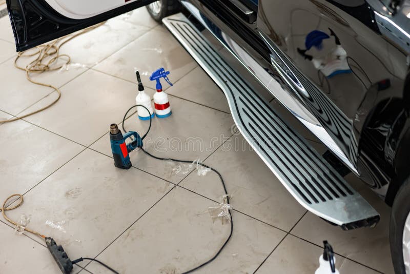 Working Tools in a Car Detailing Center Stock Photo - Image of ...