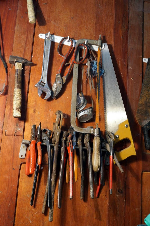 Working tools organized stock image. Image of nail, hammer - 70642695