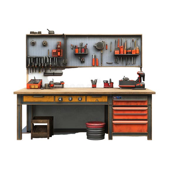 Working Tools Setup for Carpenter on Transparent Background - Ai ...