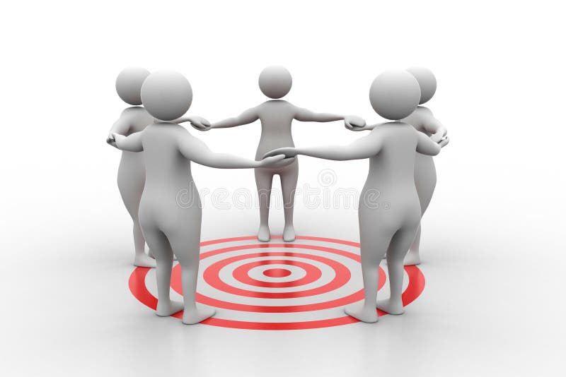 Working Towards a Common Target Stock Illustration - Illustration of ...