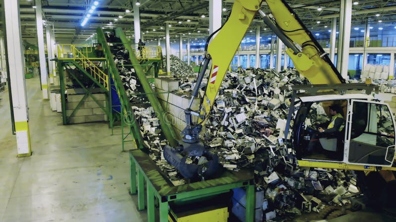 Container Trash Bin for Recycling on Blue Sky Background. Yellow, Green ...