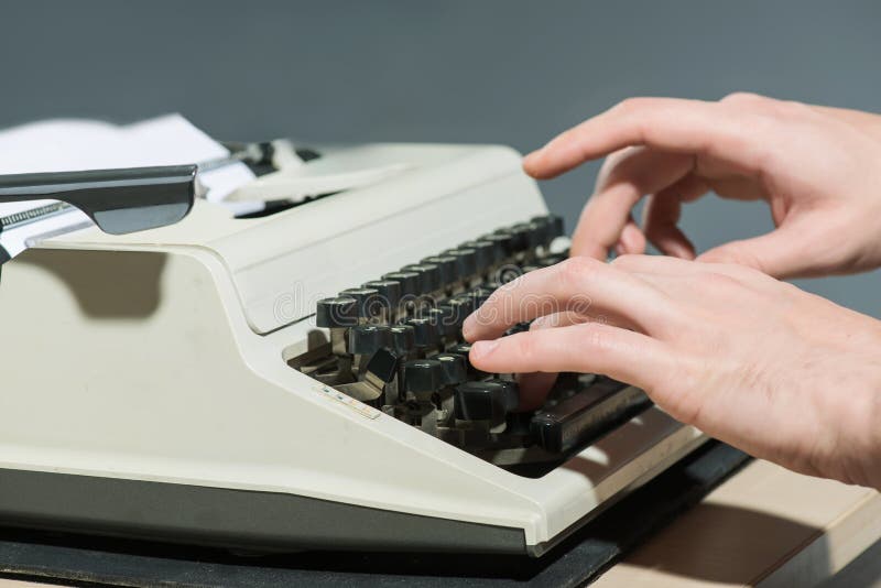 Working at the Typewriter Close Up Stock Image - Image of concepts ...
