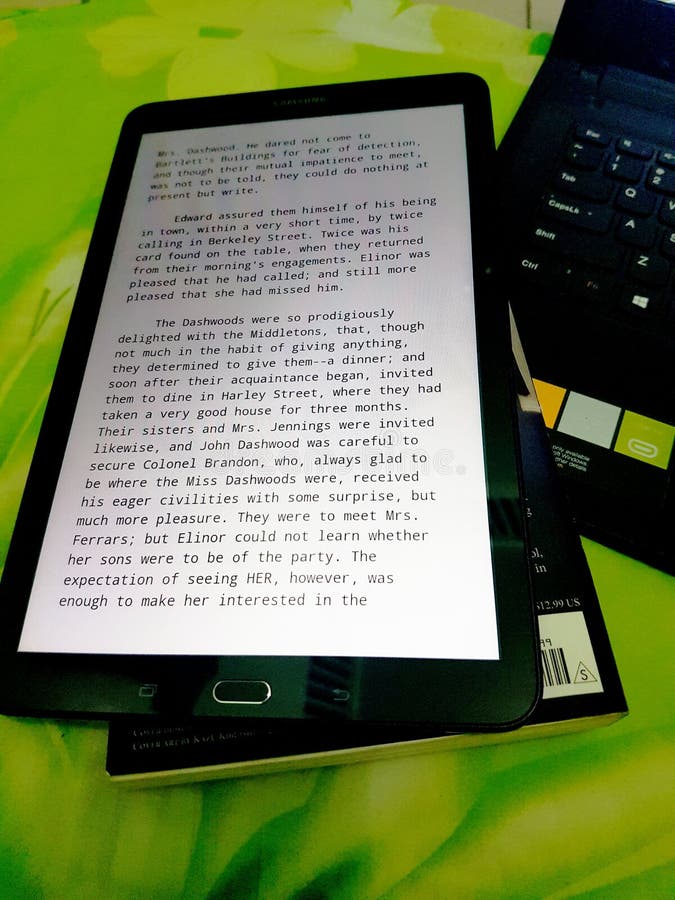 Tablet Book and Laptop while Working Editorial Photo - Image of ...