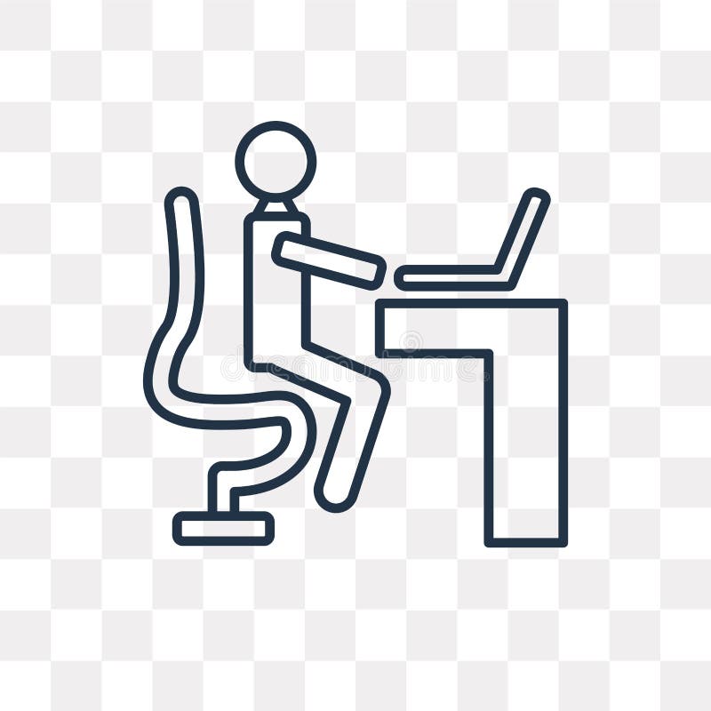 Working Vector Icon Isolated on Transparent Background, Linear W Stock ...