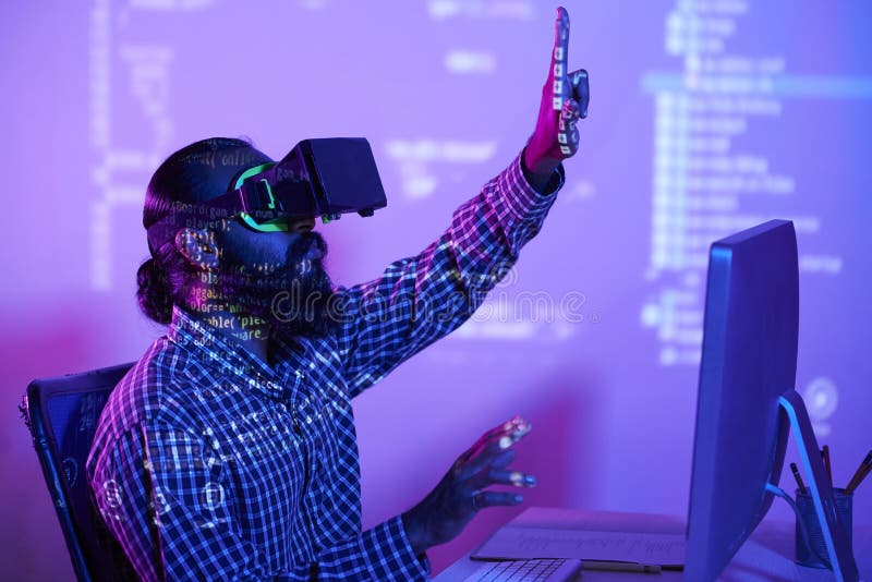 Working virtually stock image. Image of gear, analyst - 140480039