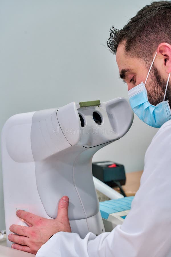 Working in the Visual Test Machine Stock Image - Image of cataract ...