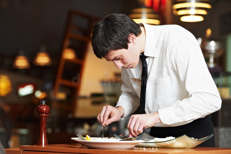 Waiter during work stock photo. Image of self, enterprising - 64131842