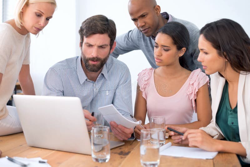 Working on Ways To Improve Business. a Group of Business People in the ...