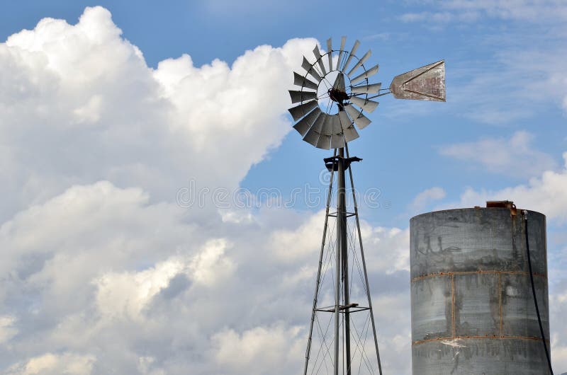 Working Windmill stock photo. Image of power, cloud, rural - 25966468