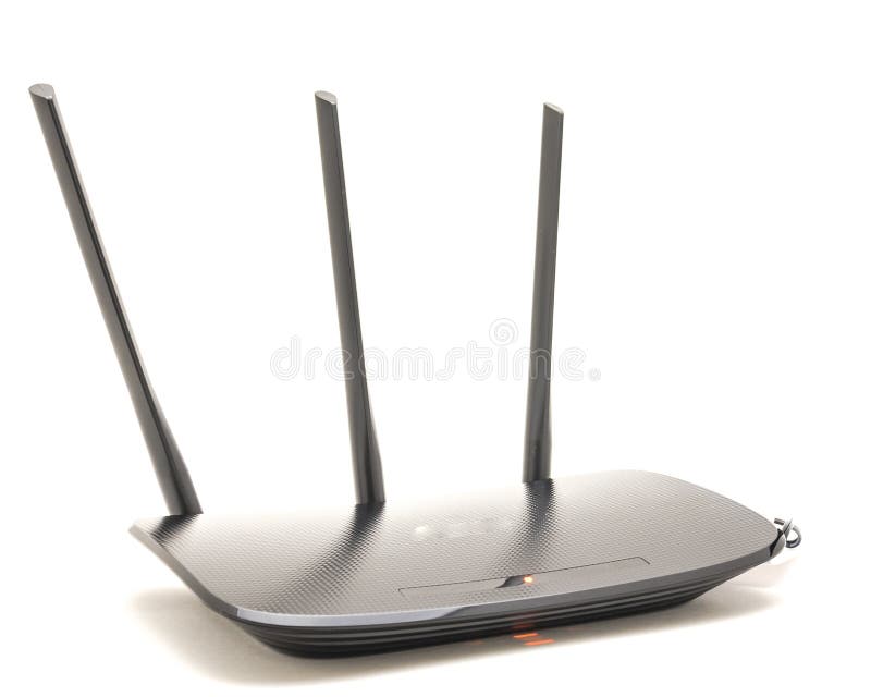 Working Wireless Router Cable Modem with Connection Status Light Stock ...