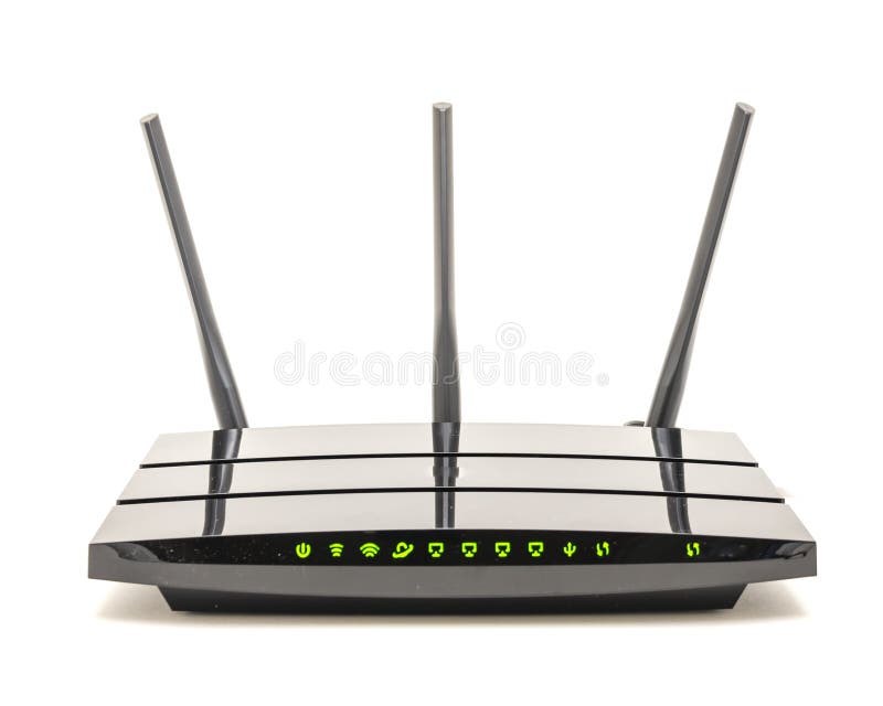 Working Wireless Router Cable Modem with Connection Status Light Stock ...