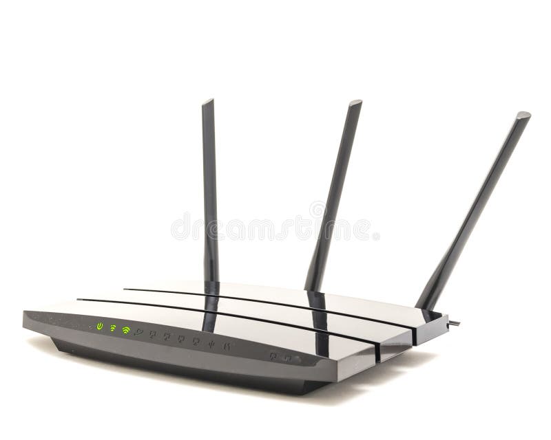 Working Wireless Router Cable Modem with Connection Status Light Stock ...