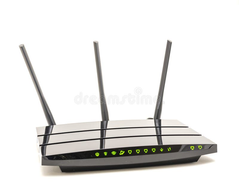 Working Wireless Router Cable Modem with Connection Status Light Stock ...